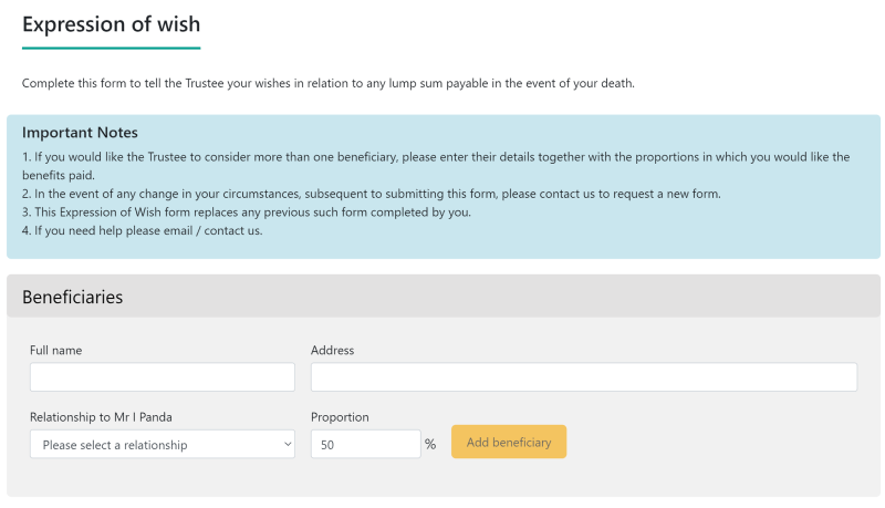 Member's Pension Site